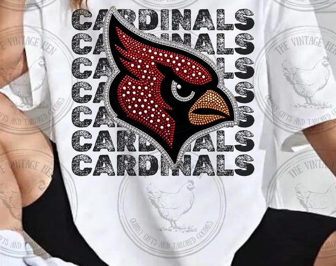 Cardinals Rhinestone Logo Png - Etsy