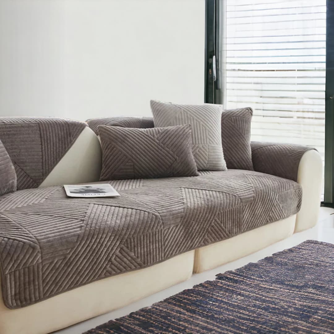 Minimalist Style Soft Colorful Sofa Covers Nordic Sofa Covers, Anti ...