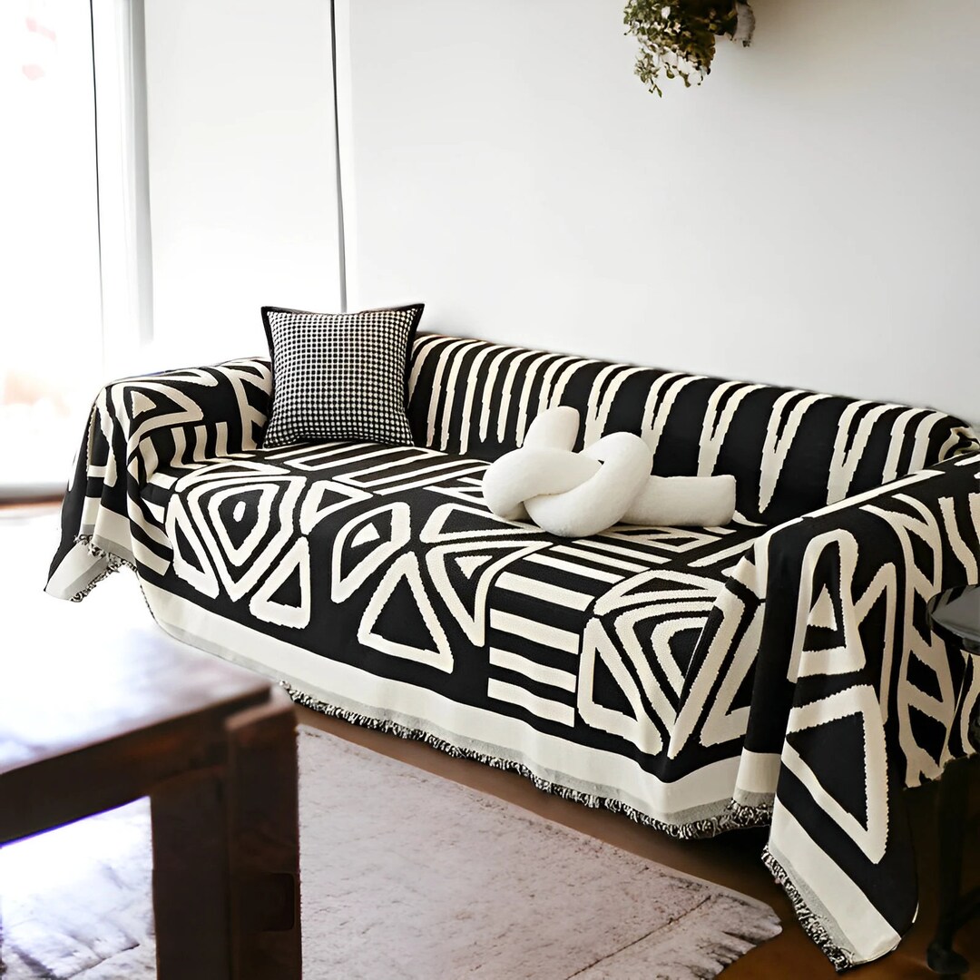 Boho Pattern Couch Throw Bohemian Couch Blanket, Boho Style Couch ...