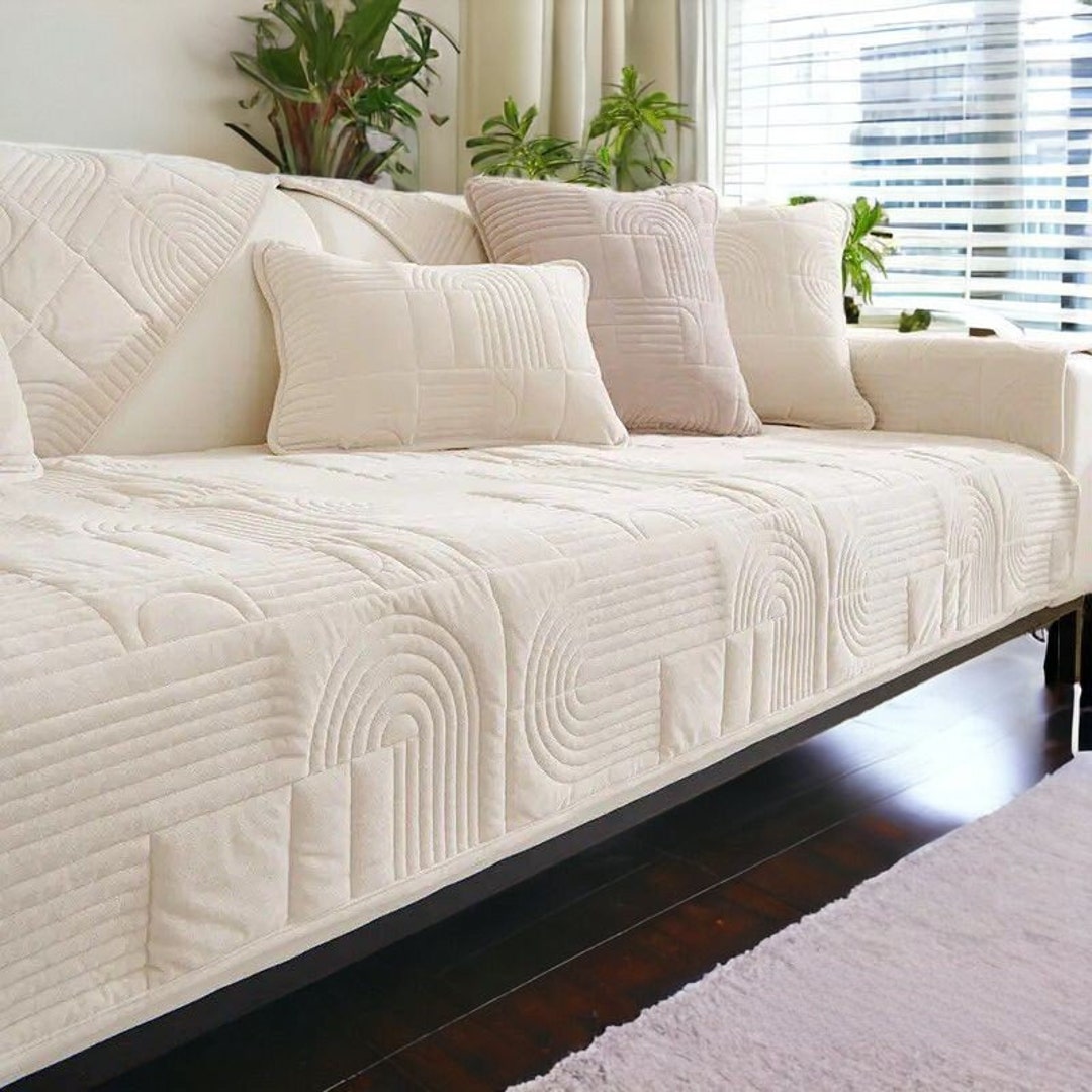 Soft Boho Non-slip Sofa Covers Couch Slipcovers, Minimal Sofa Covers ...
