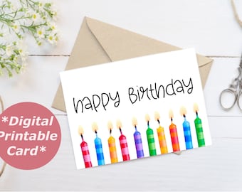 Printable Digital Birthday Card Happy Birthday Printable Card Digital ...