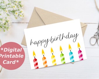 Happy Birthday Card Printable Digital Download - Etsy
