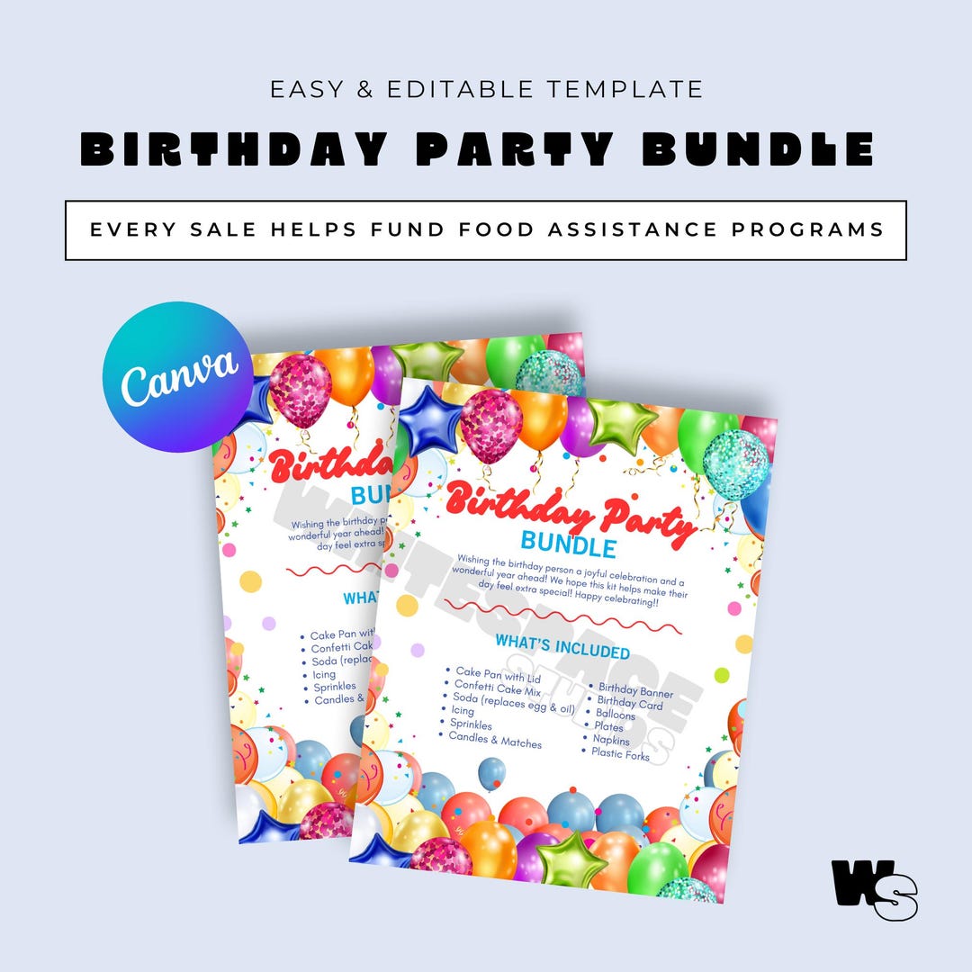 Birthday Party Bundle Template • Instant Download Ready-to-print ...