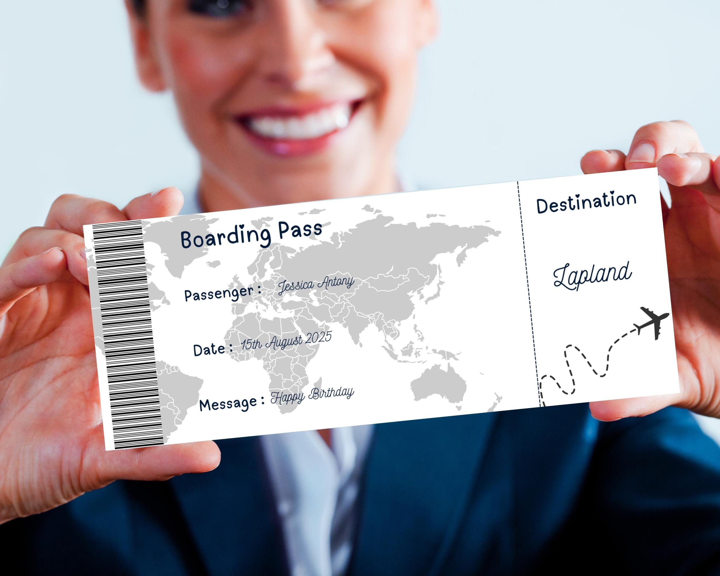 Editable & Printable Boarding Pass - Etsy