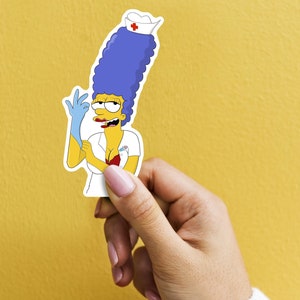Blink 182 Sticker 4 Inch the Simpsons X Blink 182 Marge Simpson Enema ...