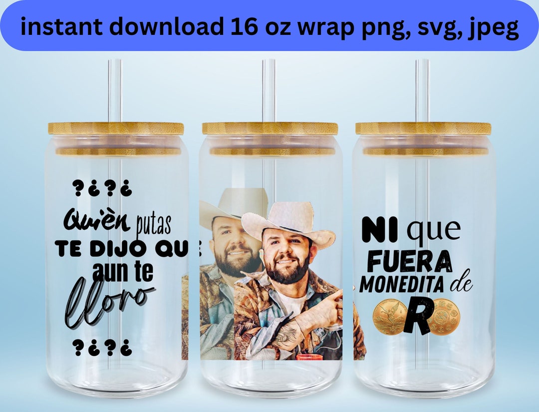 Carin Leon png tumbler 16oz wrap, svg, png, 16oz Libbey Glass Jar svg ...