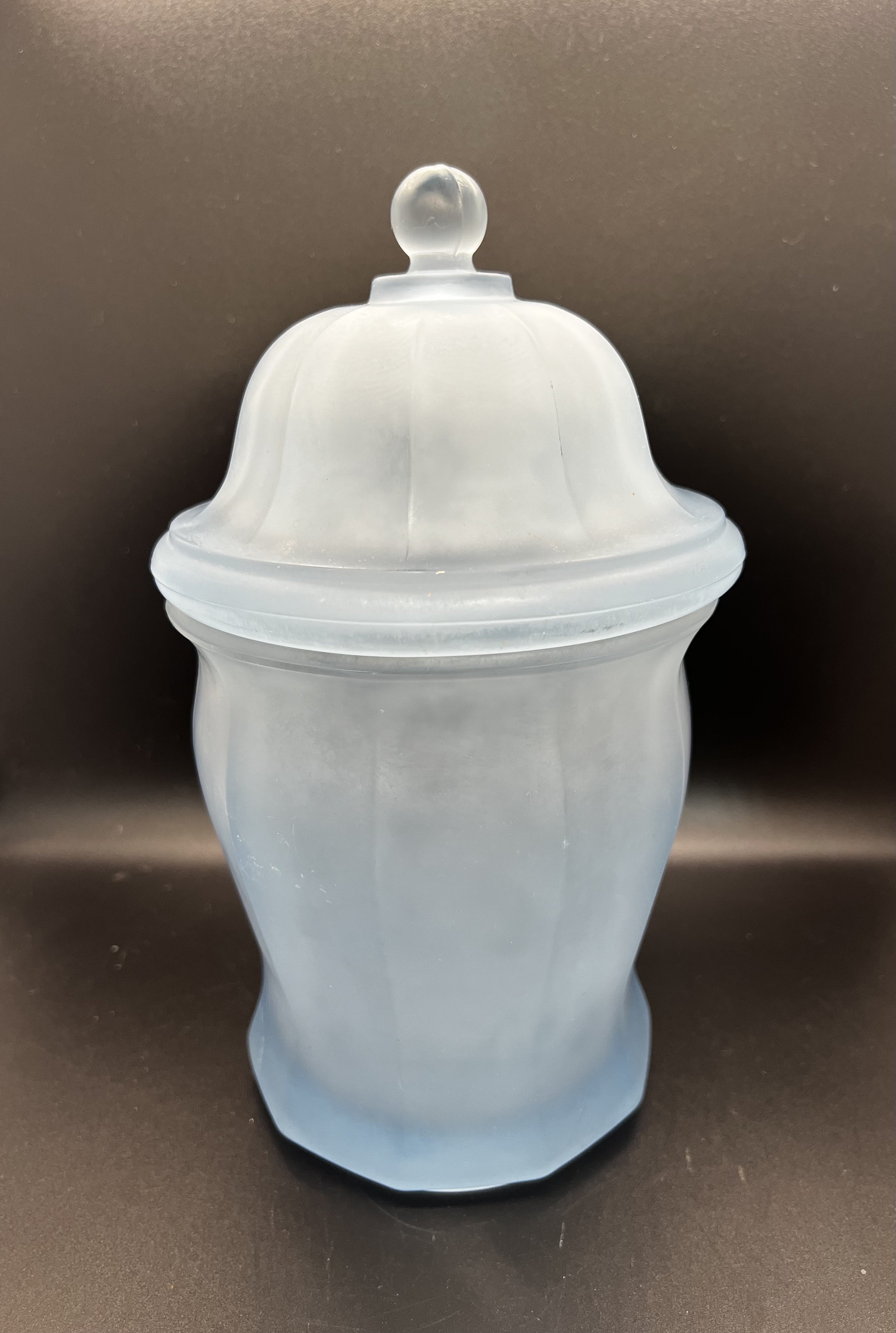 Light Blue Frosted Candy Cookie Apothecary Jar - the Blue Jar - Lidded ...