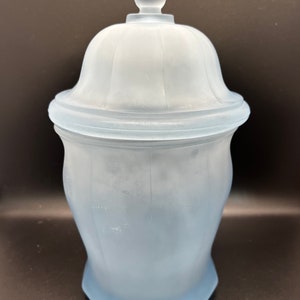 Light Blue Frosted Candy Cookie Apothecary Jar - the Blue Jar - Lidded ...