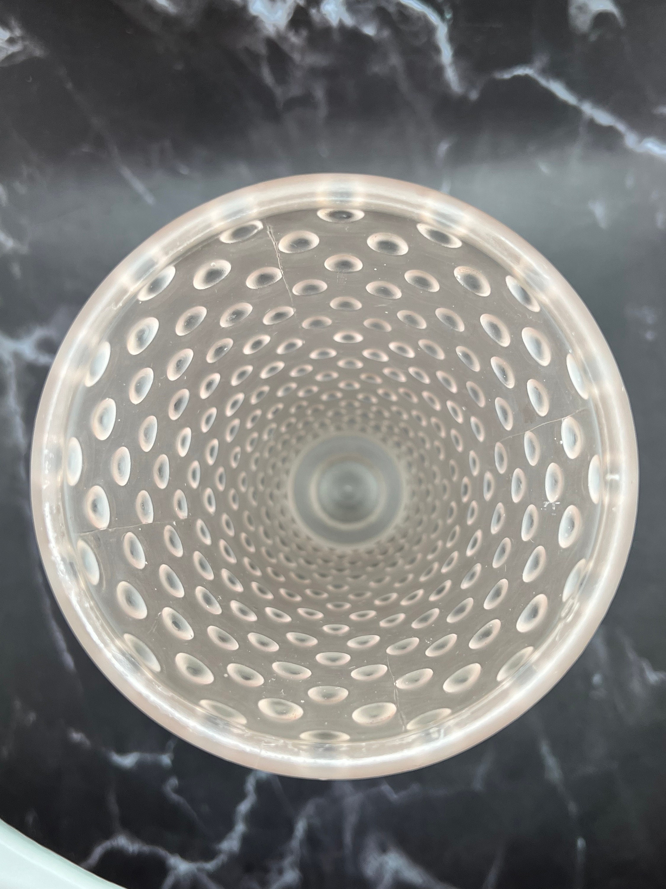 Blush Pink Hobnail Glass Vase With Pedestal Foot / Collectible Glass ...