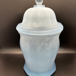 Light Blue Frosted Candy Cookie Apothecary Jar - the Blue Jar - Lidded ...