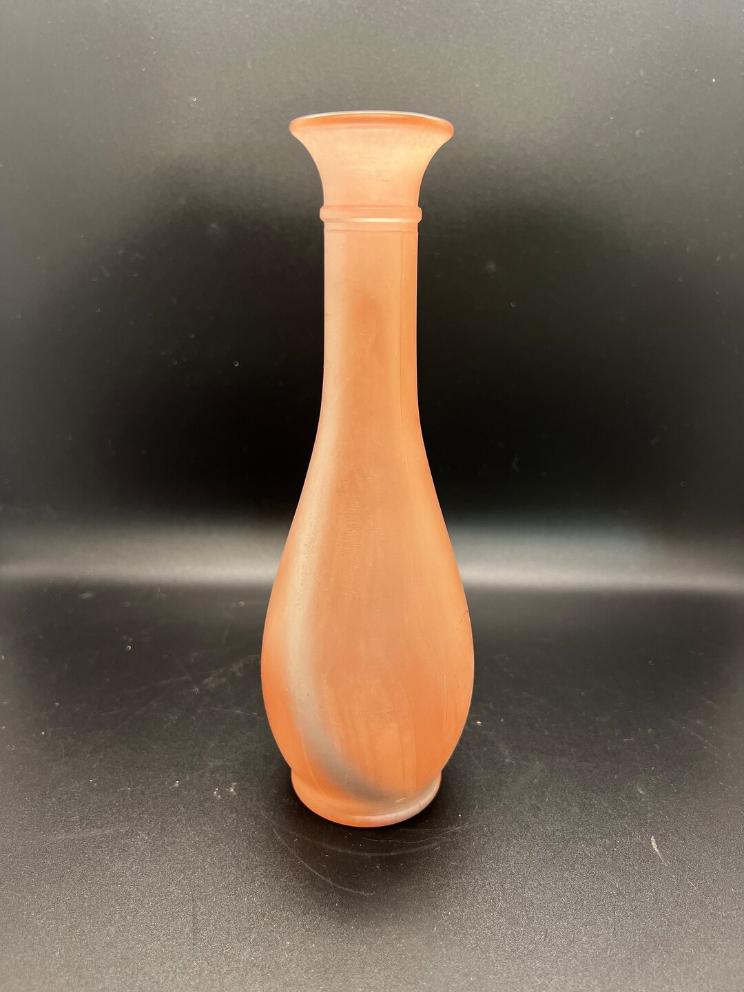 Art Glass Vase / Pink / Peach With Silver Accent / Home Decor / Decor ...