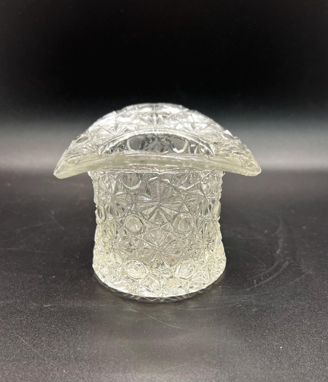 Glass Top Hat Clear Glass Daisy and Button - Etsy