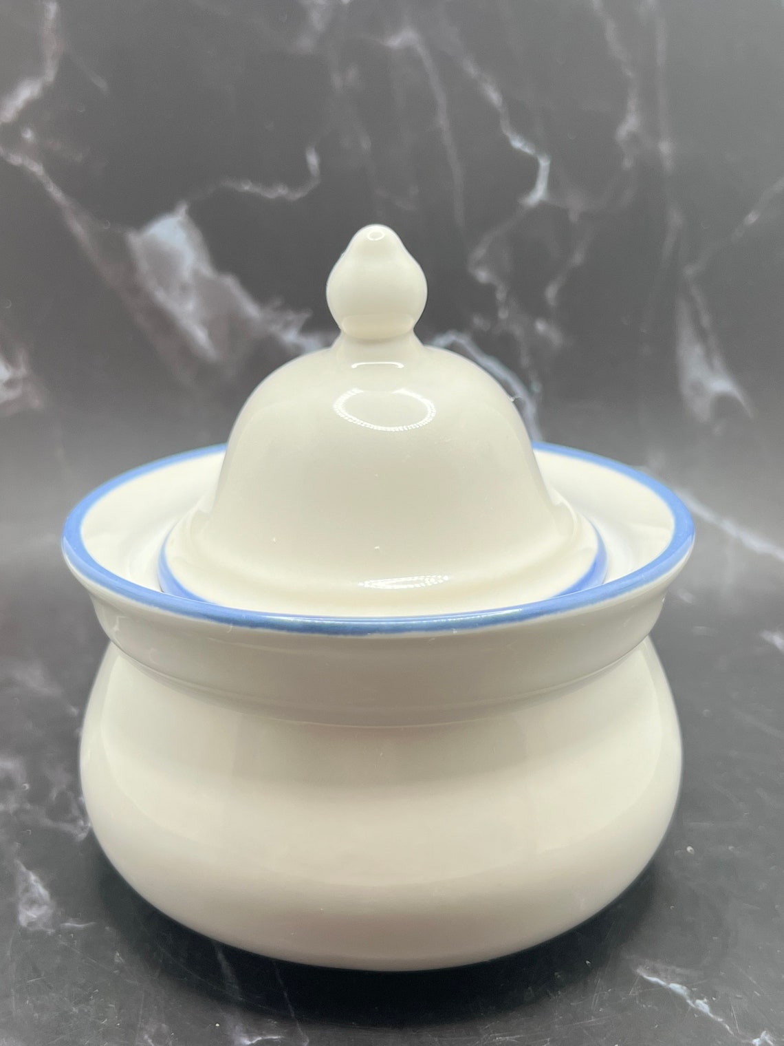 Pfaltzgraff Cream and Blue Small Crock / Home Decor / Dinnerware - Etsy