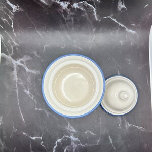 Pfaltzgraff Cream and Blue Small Crock / Home Decor / Dinnerware - Etsy