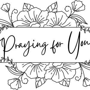 Praying for You Card, Greeting Card, Sympathy Card, Encouragement Card ...