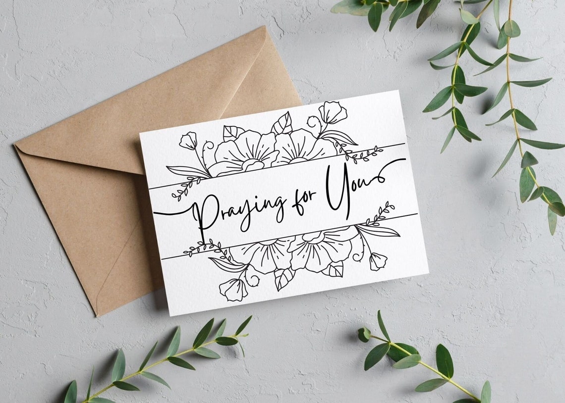 Praying for You Card, Greeting Card, Sympathy Card, Encouragement Card ...