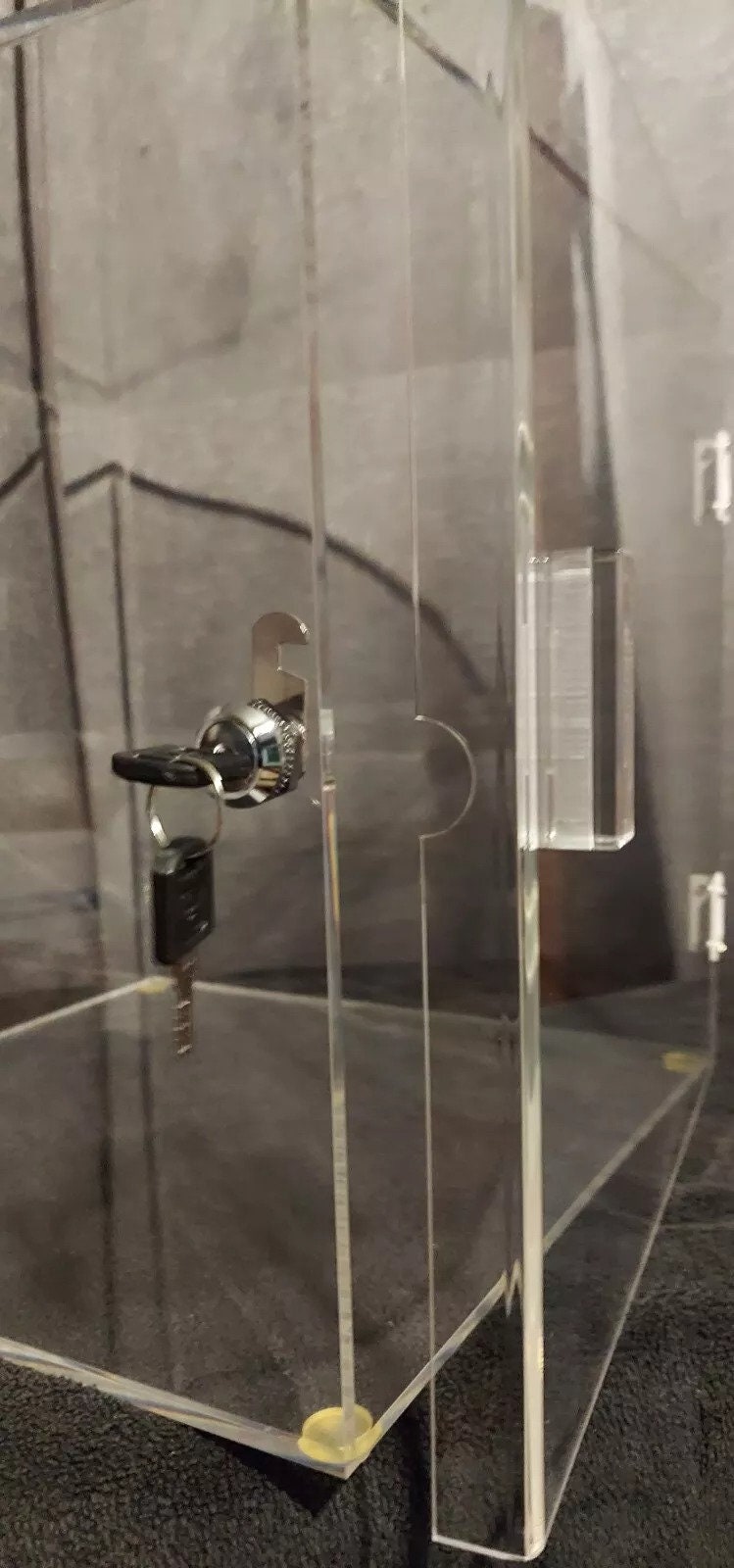 Clear Acrylic Display Case With Lock Countertop Box 131313IN Showcase ...