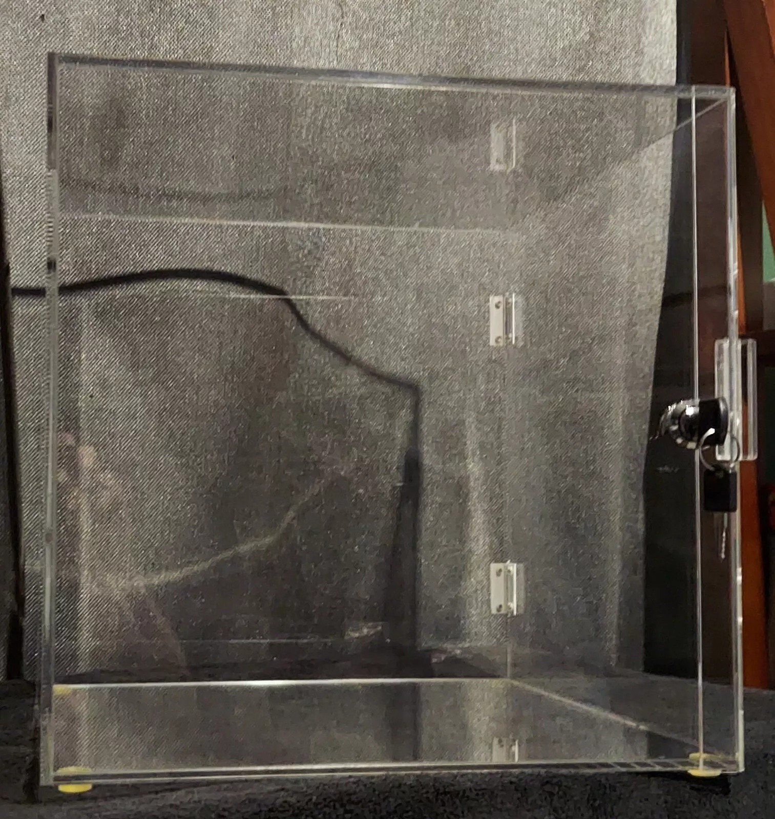 Clear Acrylic Display Case With Lock Countertop Box 131313IN Showcase ...