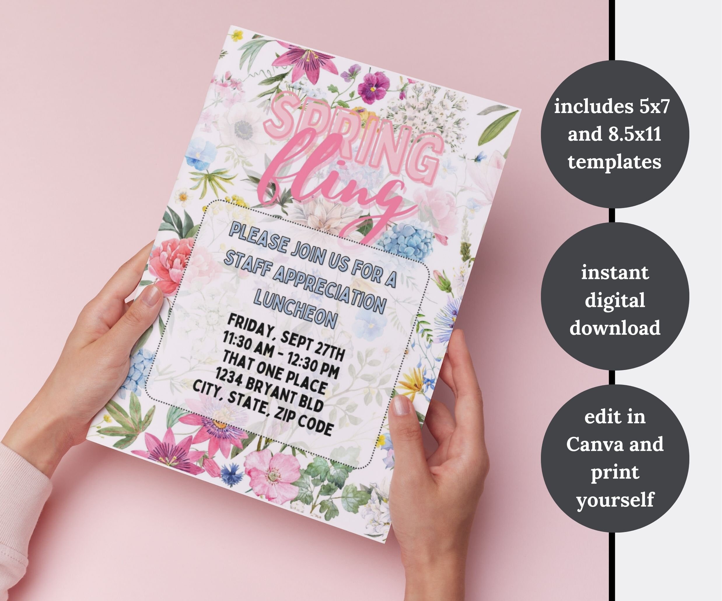 Teacher and Staff Appreciation Invitation Templates, 12 100% Editable ...