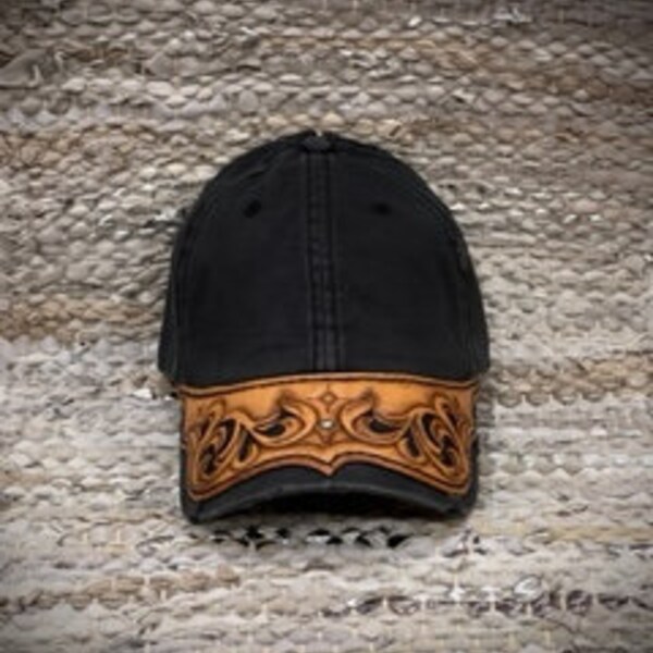 Tooled Leather Hat - Etsy
