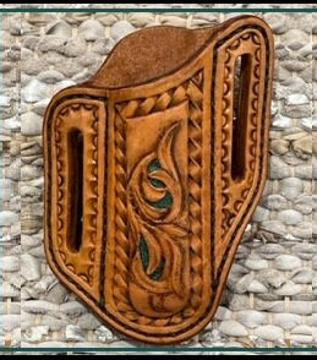 Hand Tooled Leather Knife Sheath - Etsy