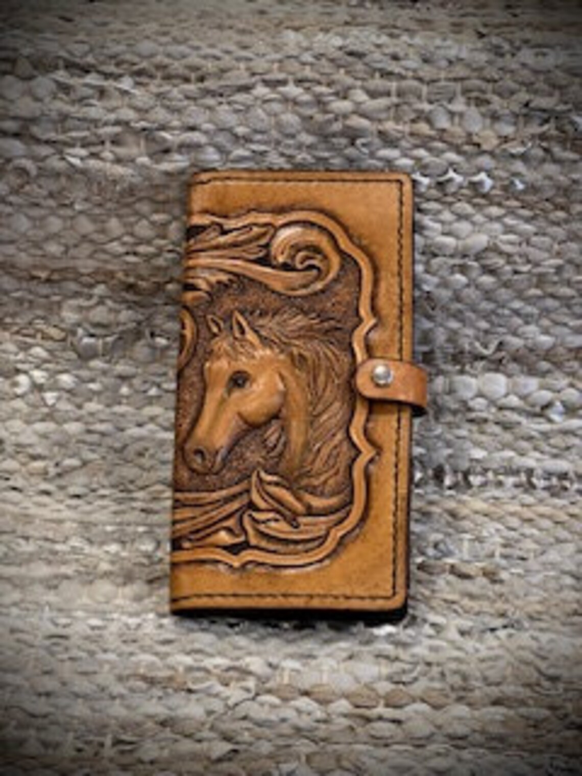 Long Style Wallet. Western Tooled Theme. Roper Style - Etsy
