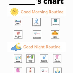 Toddler / Little Kid Get Ready Routine and Chore Chart - Etsy
