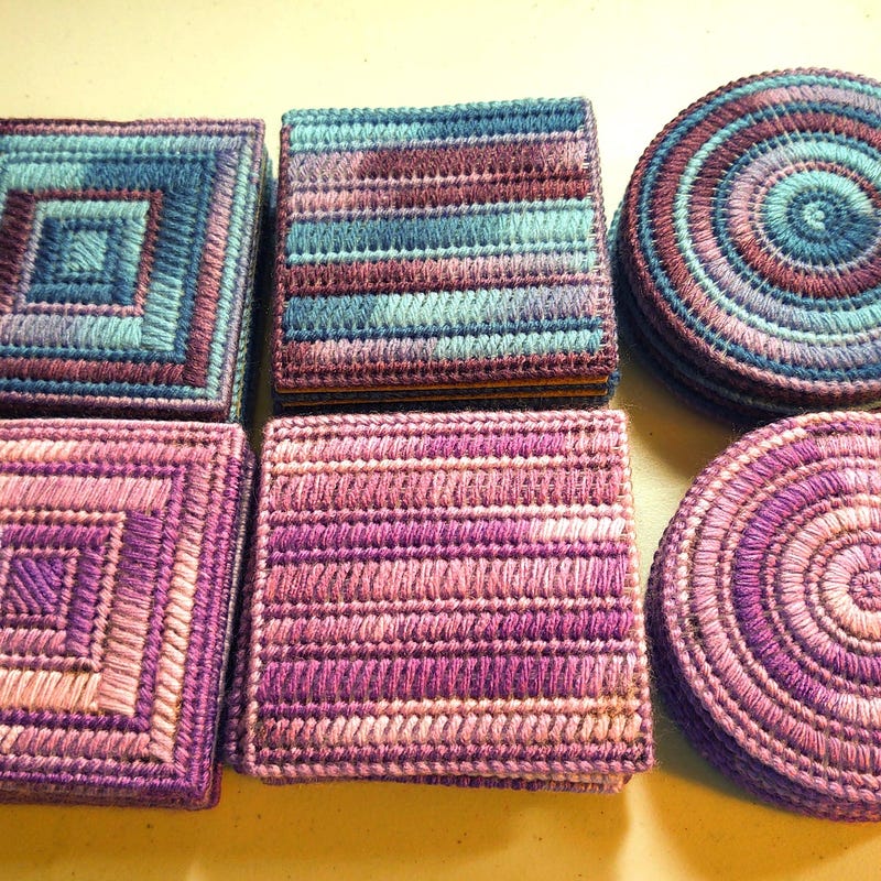 Plastic Canvas Coasters - Etsy