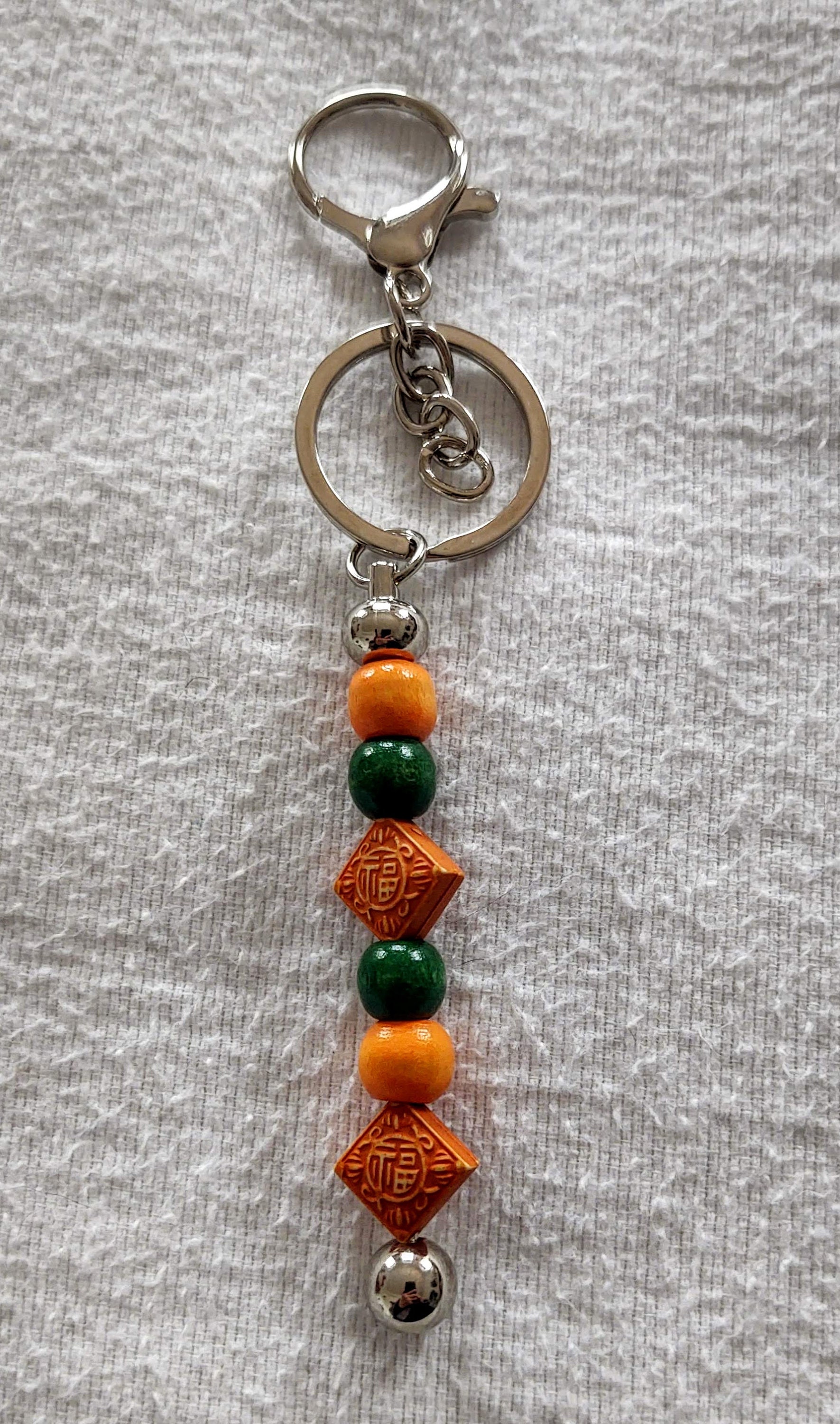 Colorful Beaded Key Chain Bars. Beaded With Acrylic Beads, Silicone ...