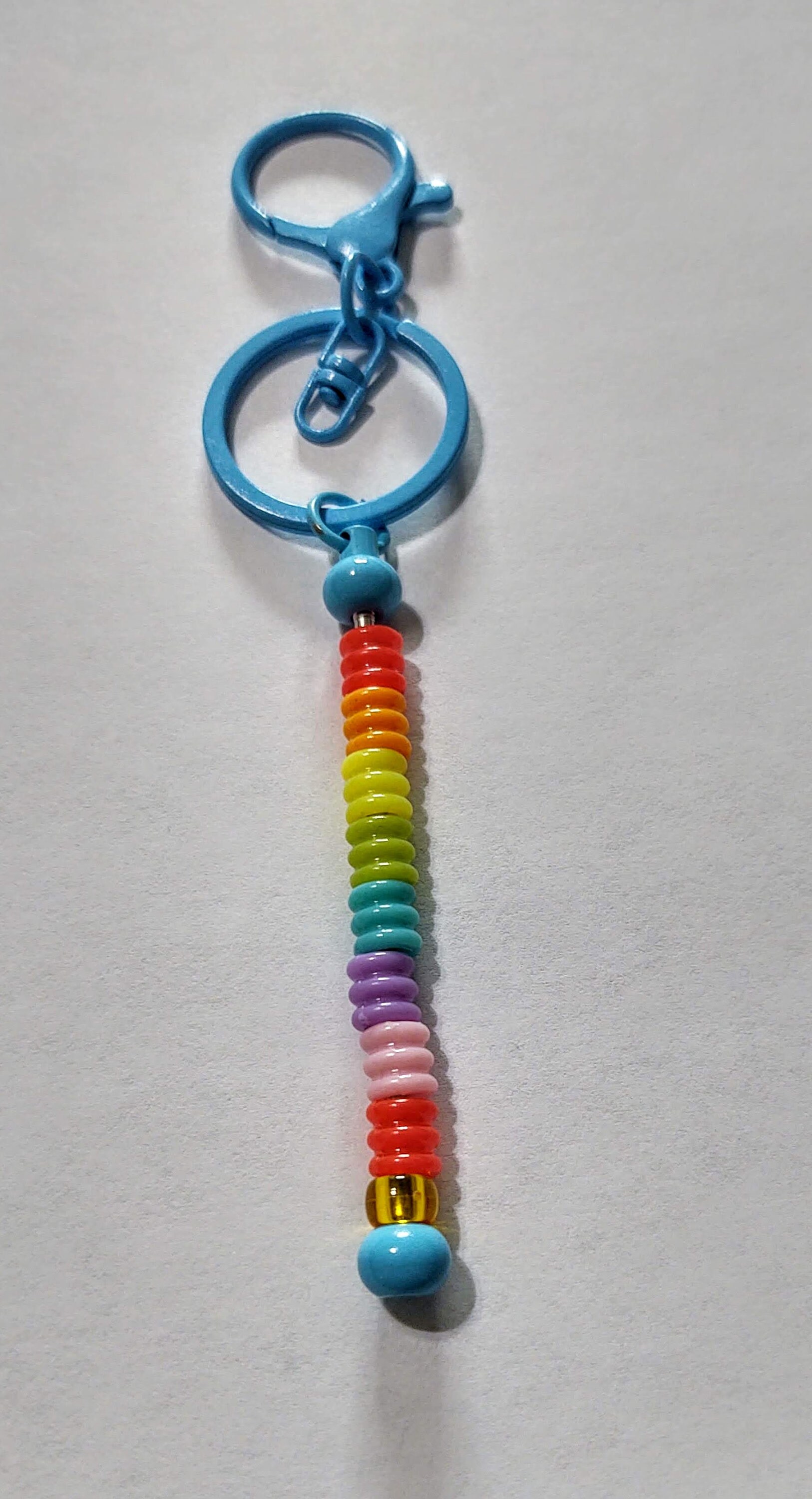 Colorful Beaded Key Chain Bars. Beaded With Acrylic Beads, Silicone ...