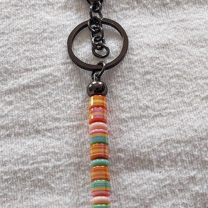 Colorful Beaded Key Chain Bars. Beaded With Acrylic Beads, Silicone ...