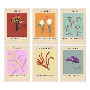 Aboriginal Noongar Seasons Art Posters Set of 6 - Etsy