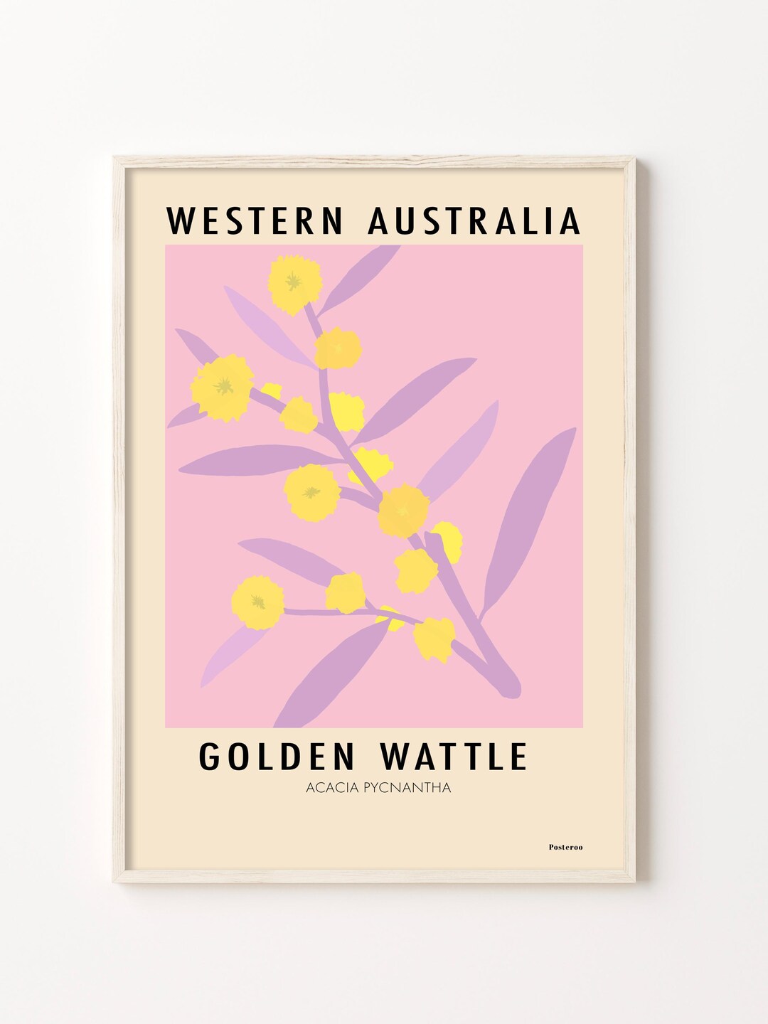 Djilba Art Print | Golden Wattle Flower | Acacia Flower | Noongar ...