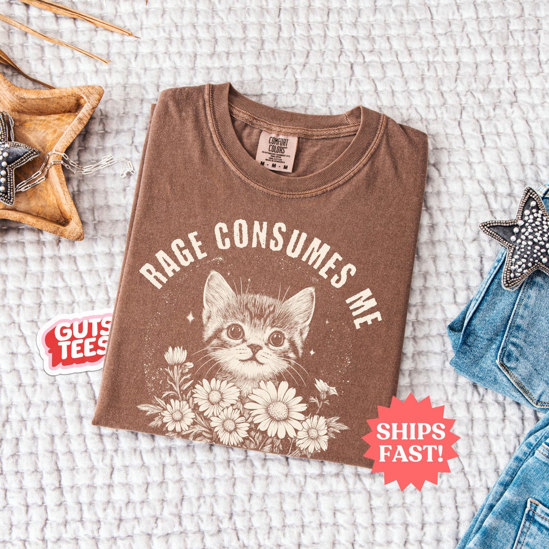 Rage Consumes Me Shirt, Cute Cat Meme T-shirt, Funny Sarcastic Kitten ...