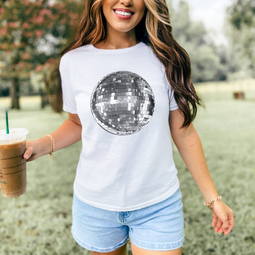 Retro 90s Y2k Disco Ball Shirt, Mirrorball Shirt, Nostalgic Throwback ...
