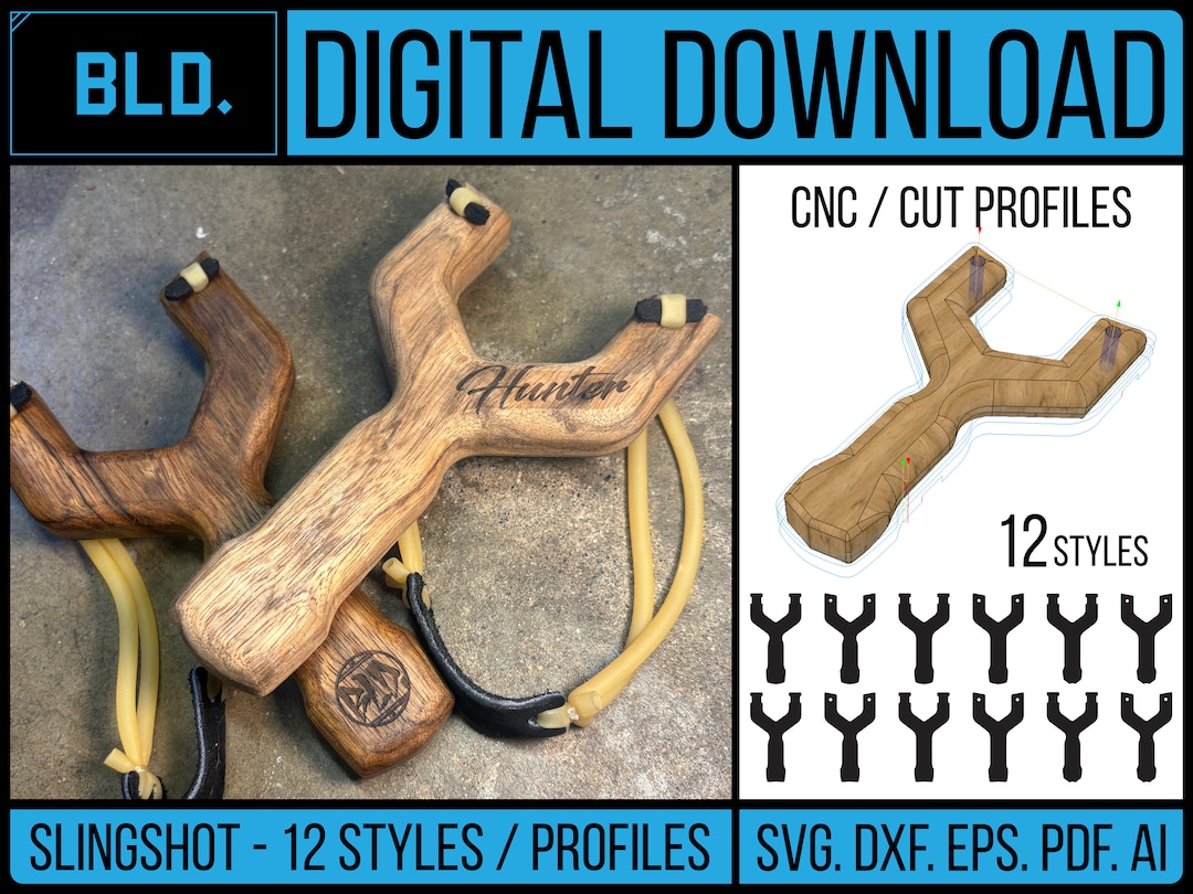 SLINGSHOT | CNC / Laser Vector Profiles - Instant Download | Multiple ...