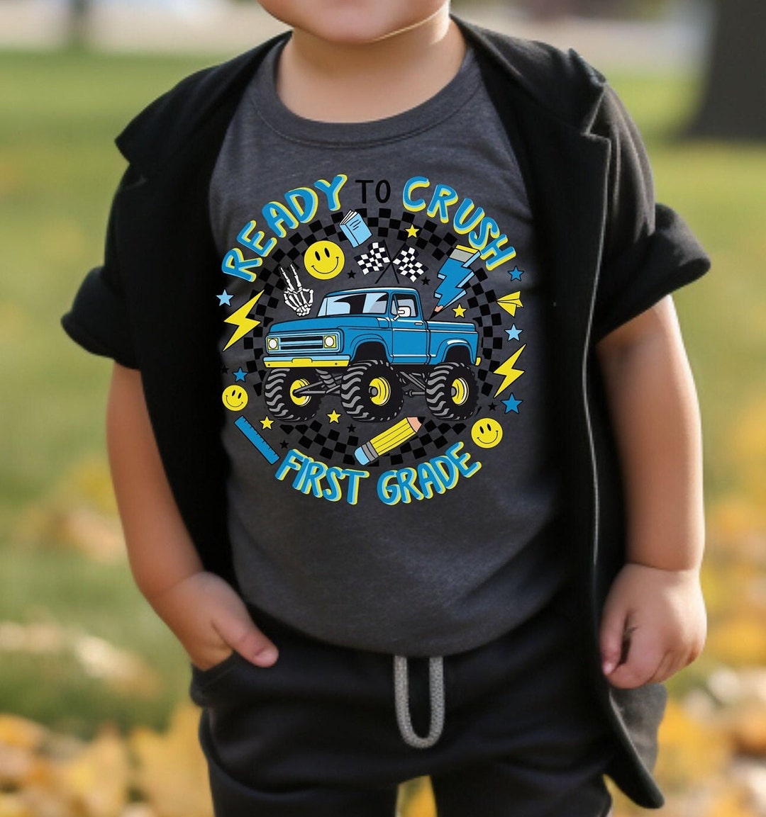1st Grade Shirt Back to School Shirt Boys Ready to Crush First Grade ...