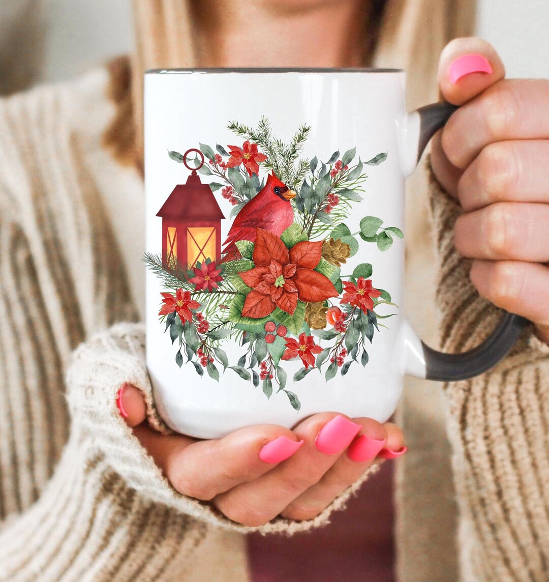 Christmas Cardinal Coffee Mug, Holiday Tea Cup for Mom, Gift for Her ...