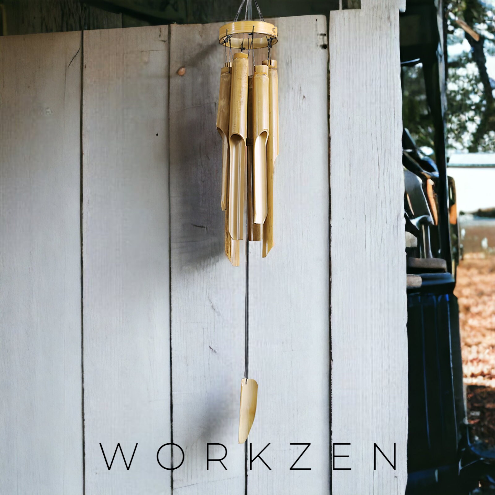 Handcrafted Bamboo Wind Chime Outdoor Garden Decor Natural Wood Chimes ...