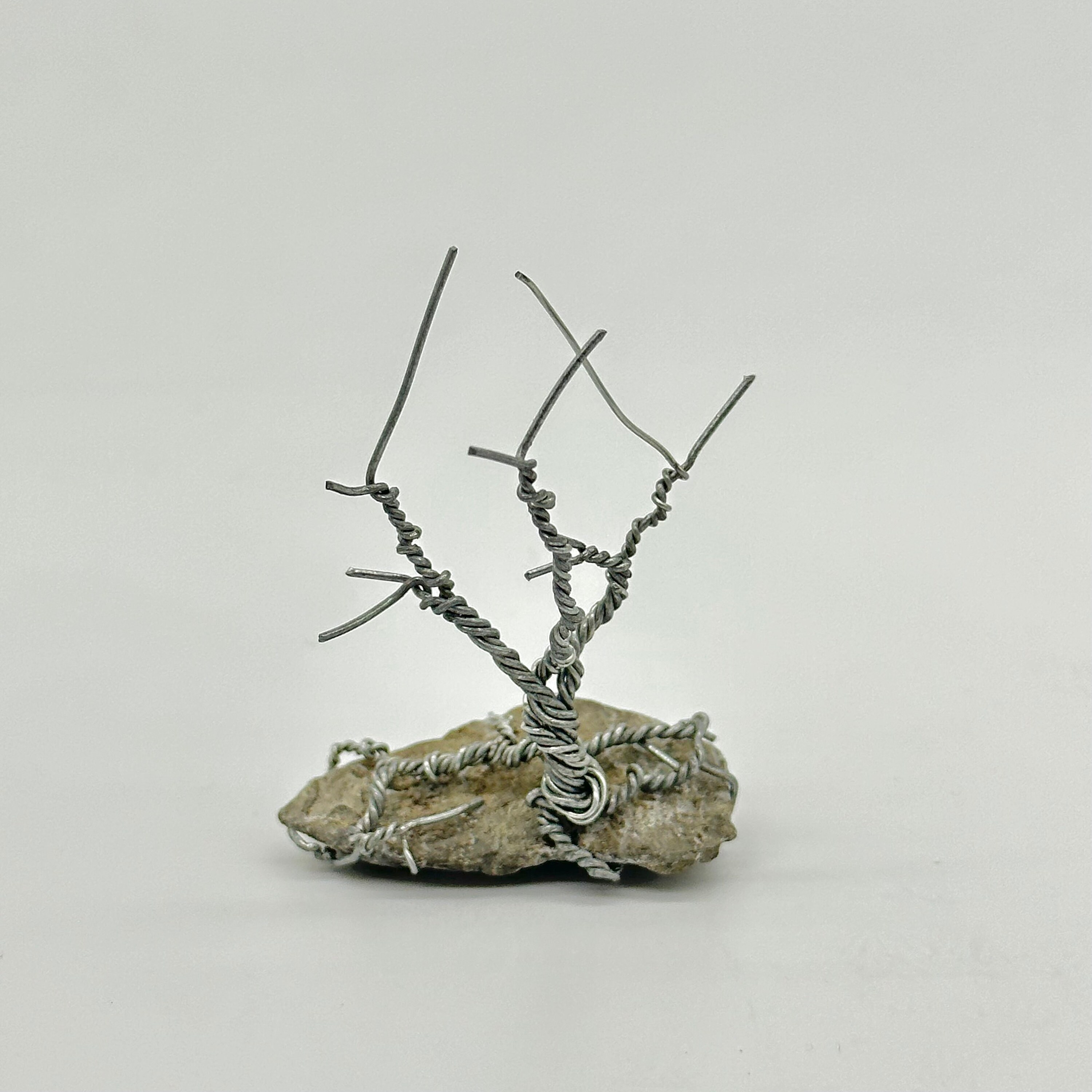 Mini Silver Wire Tree Sculpture on Unique Stone - Etsy