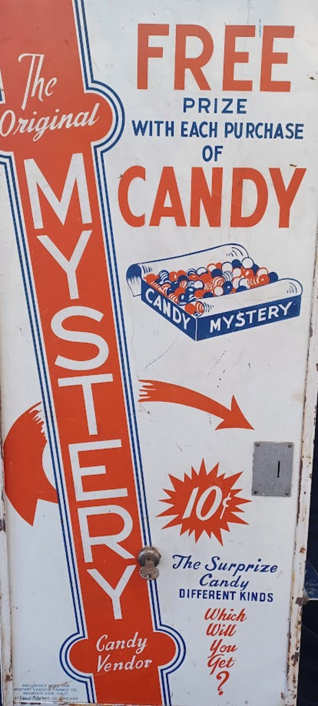 Vintage Mystery Candy Machine - 6 1/2" X 13" X 30 1/2" Tall! - Etsy