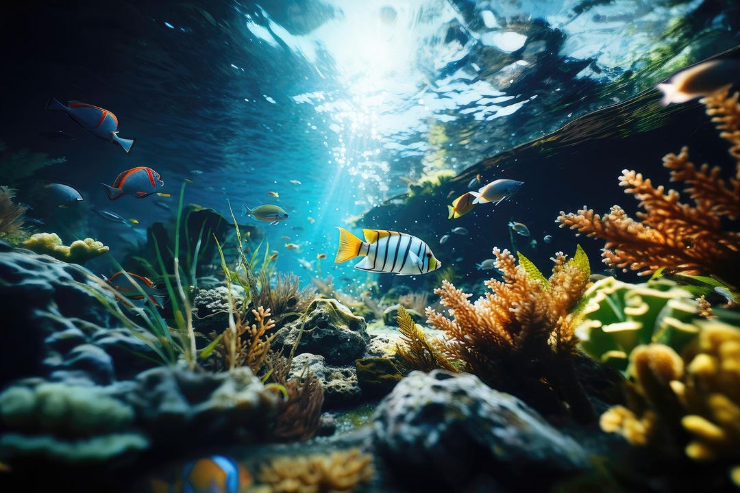 Tropical Fish - Natural Scenery, Aquarium, Colorful Fishes - Etsy