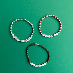Christmas Inspired Beaded Friendship Bracelets - Etsy