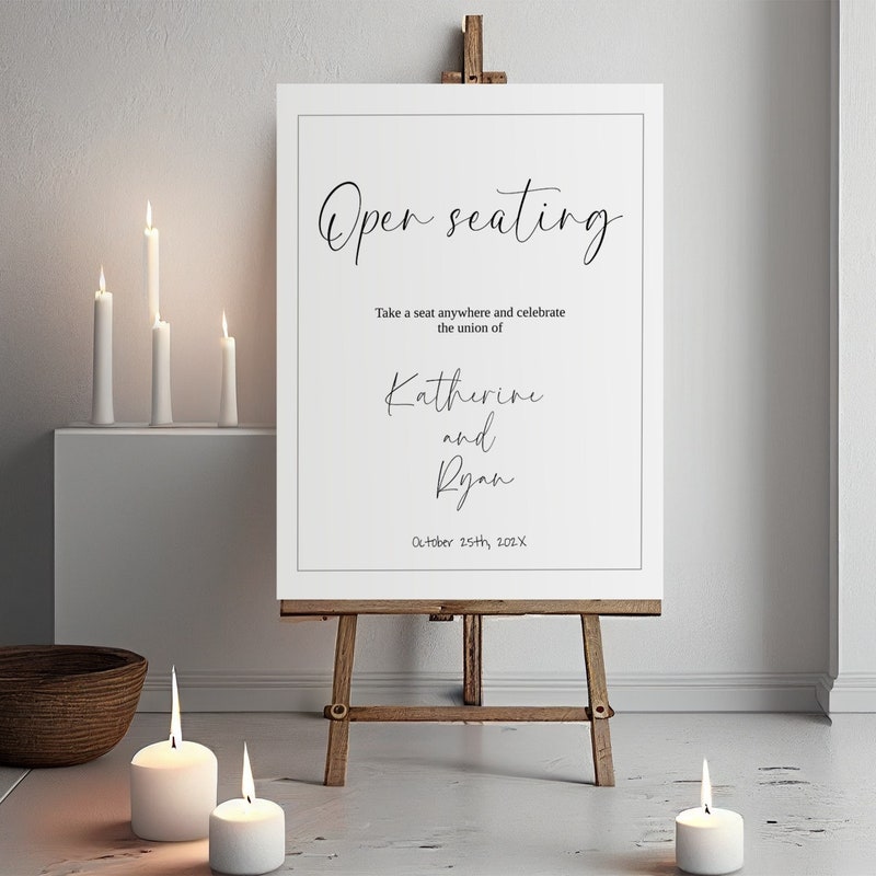 Open Seating Sign - Etsy