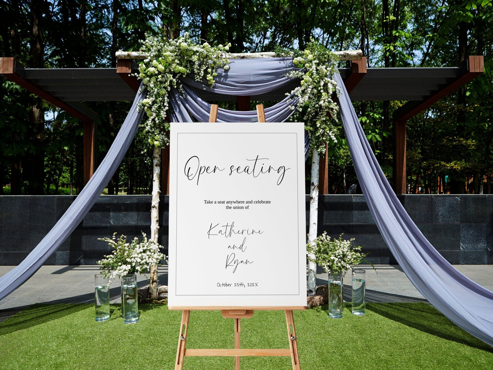 Wedding Open Seating Sign Poster, Seating Sign Template, 24x36 20x30 ...