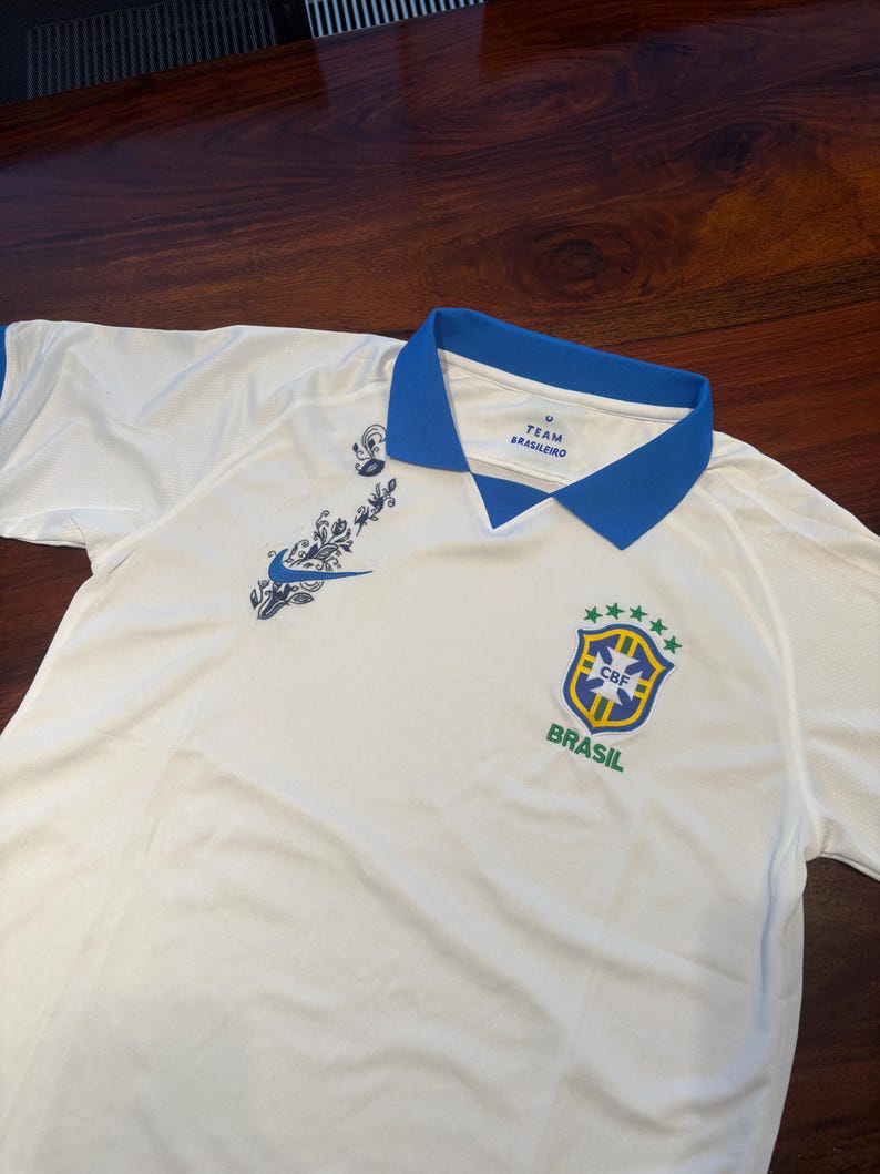 Brazil Embroidery Jersey / Gift for Men / Football / Handmade / - Etsy