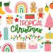 Tropical Christmas Clipart & Paper Set | Digital Clipart | Scrapbooking ...