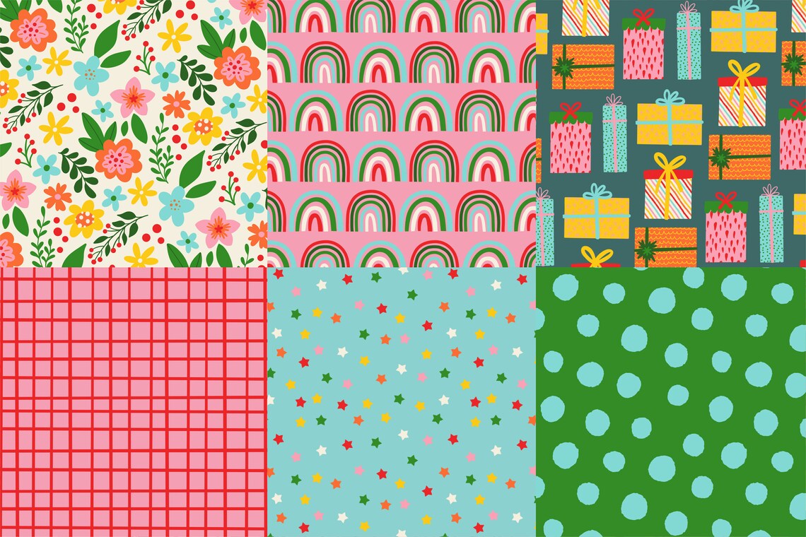 Tropical Christmas Clipart & Paper Set Digital Clipart Scrapbooking ...