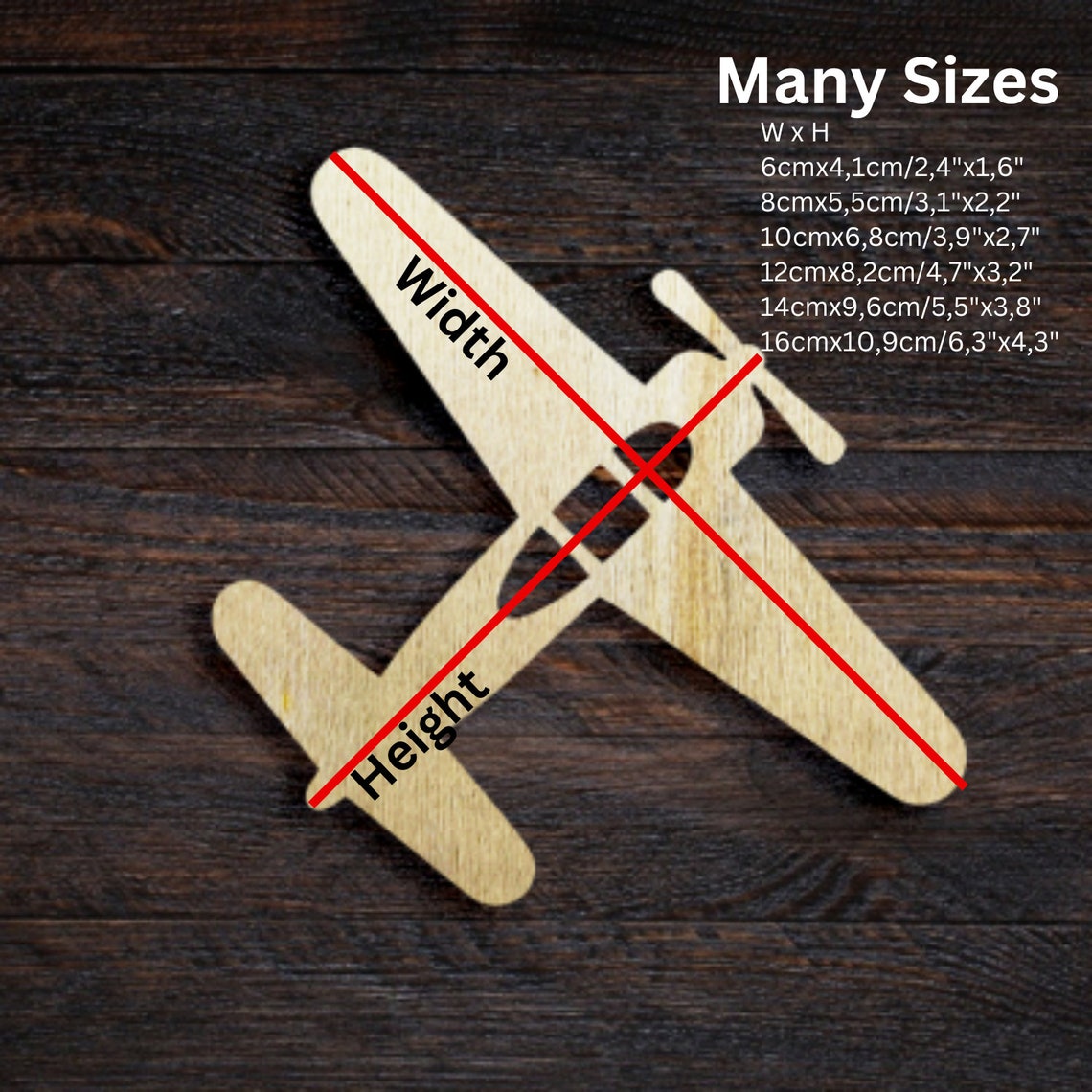 Wooden Plane Shape Plane Die Cut Wooden Plane Craft Projects Wooden ...