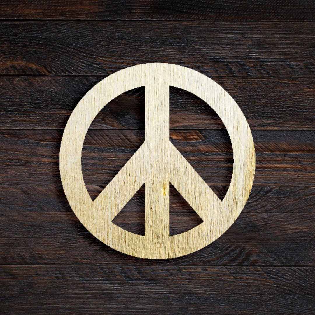 Wooden Peace Symbol Shape: Unfinished Craft Project Decor - Etsy